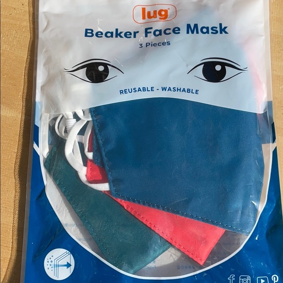 lug | Accessories | Lug 3 Piece Soft Lined Face Coverings Masks Beaker ...